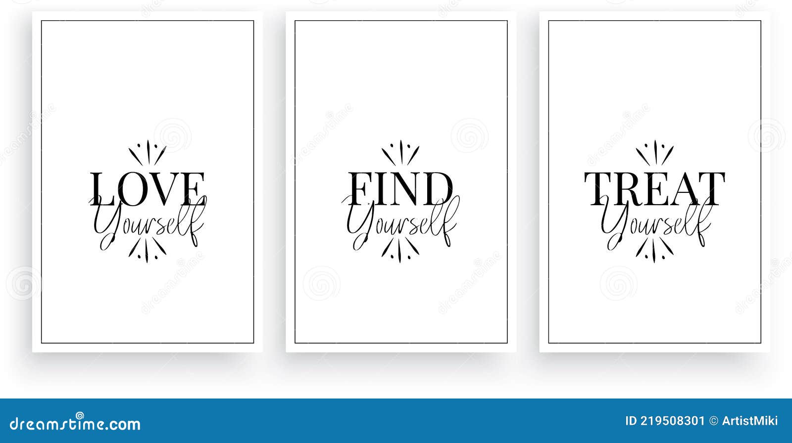 Love Yourself, Find Yourself, Treat Yourself, Vector Stock Vector ...