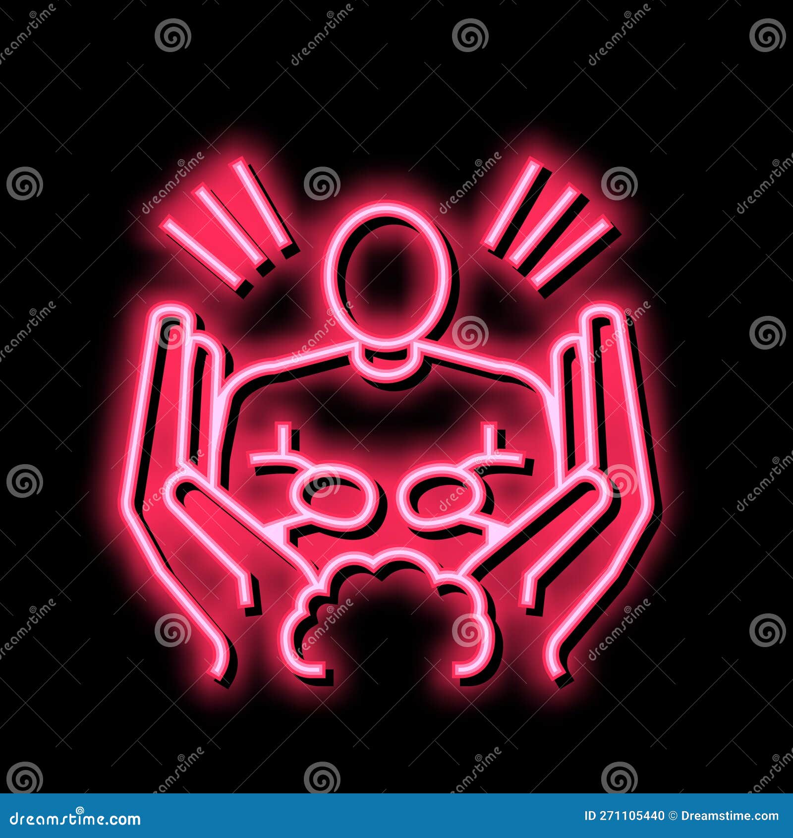 Hope People Value Neon Glow Icon Illustration Stock Vector ...