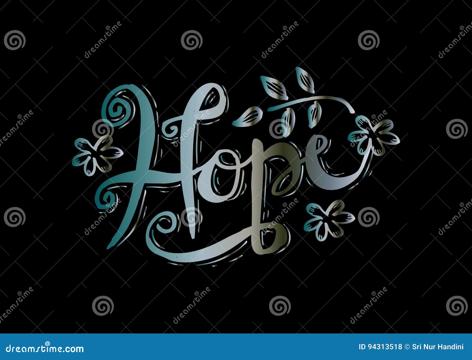 Hope stock vector. Illustration of fashion, happy, abstract - 94313518