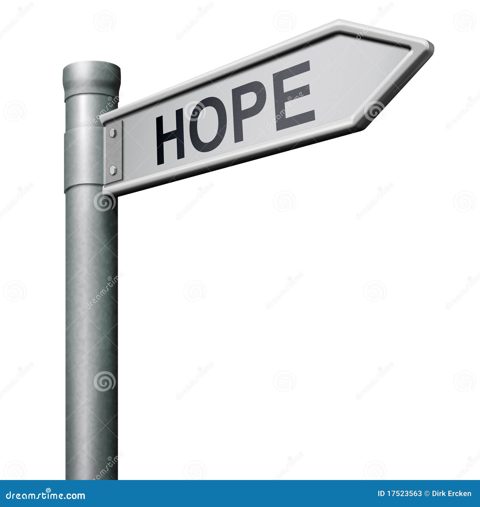 Hope Road Sign To Bright Future Stock Illustration - Illustration of ...