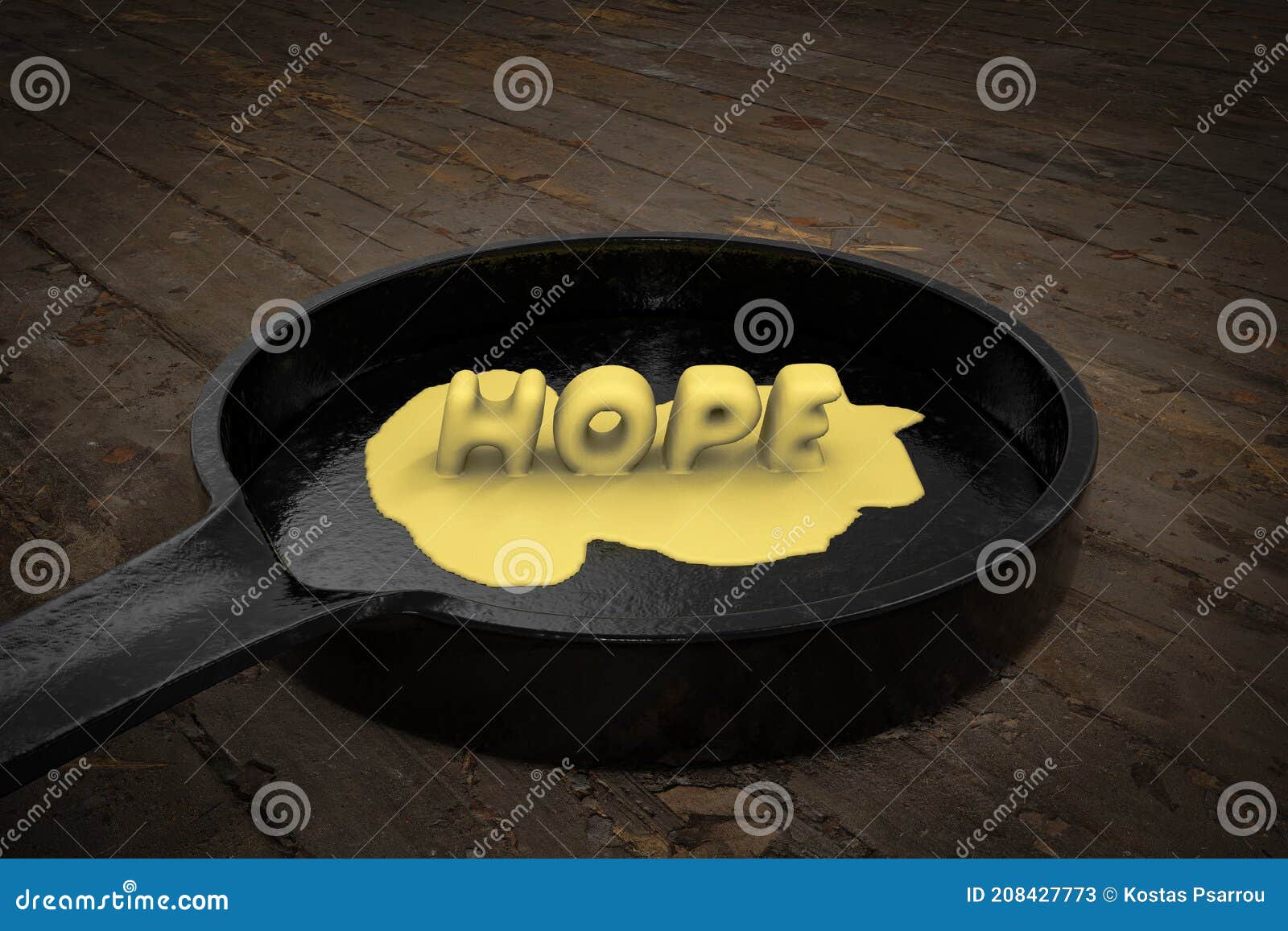 Hope in the Shape of Butter Melts in the Pan Demonstrating Lost Hope ...