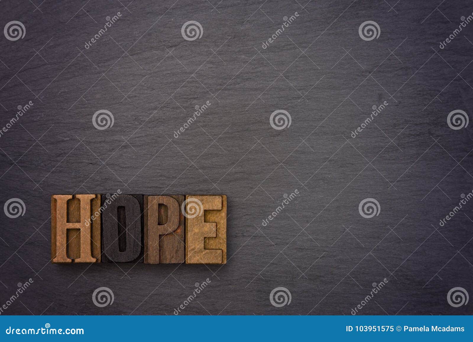Hope Spelled Out in Type Set Stock Image - Image of space, faith: 103951575