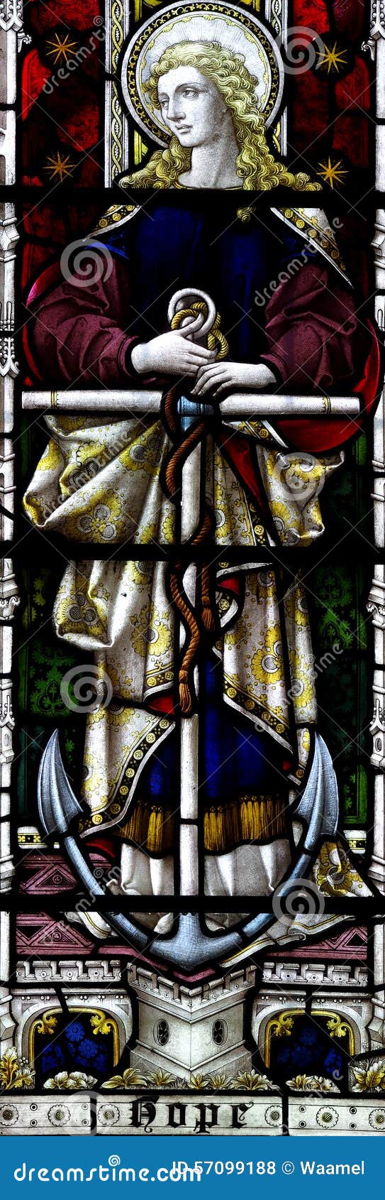 Hope Stained Glass Window De Krijtberg Church Amsterdam Netherlands ...