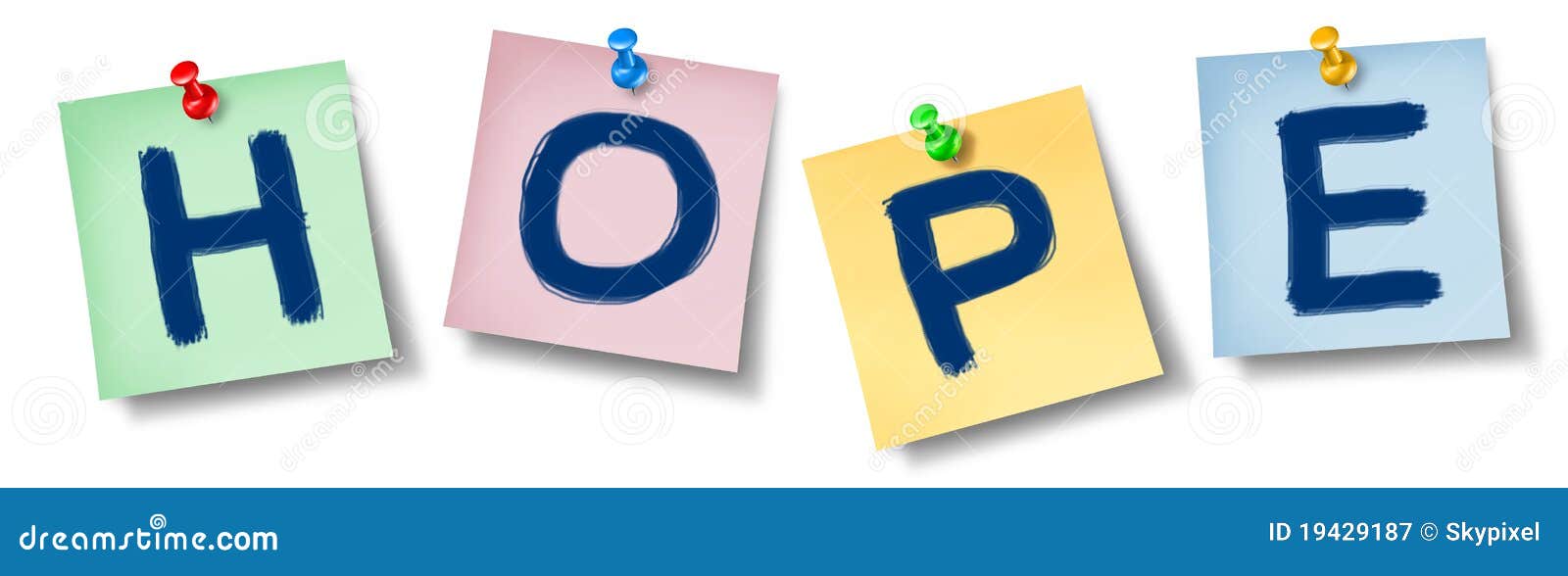 Hope Symbol on Office Notes Stock Illustration - Illustration of ideas ...