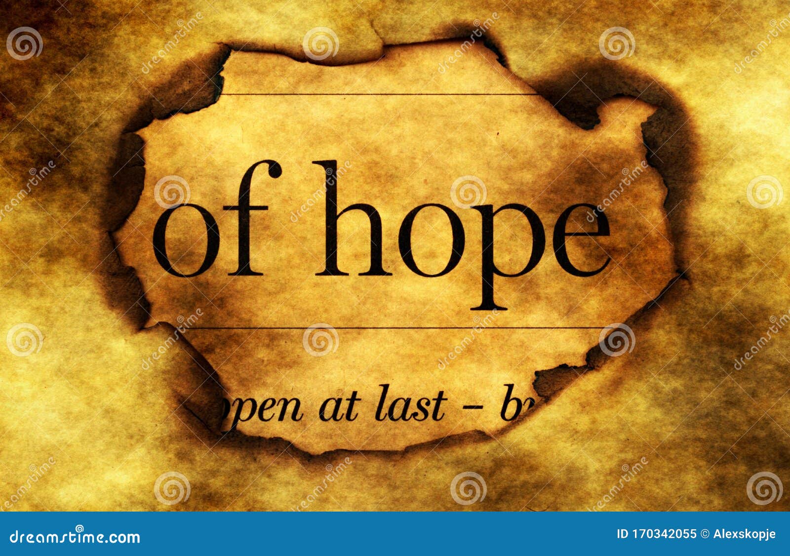 Hope Text on Grunge Paper Hole Stock Image - Image of hope, burnt ...