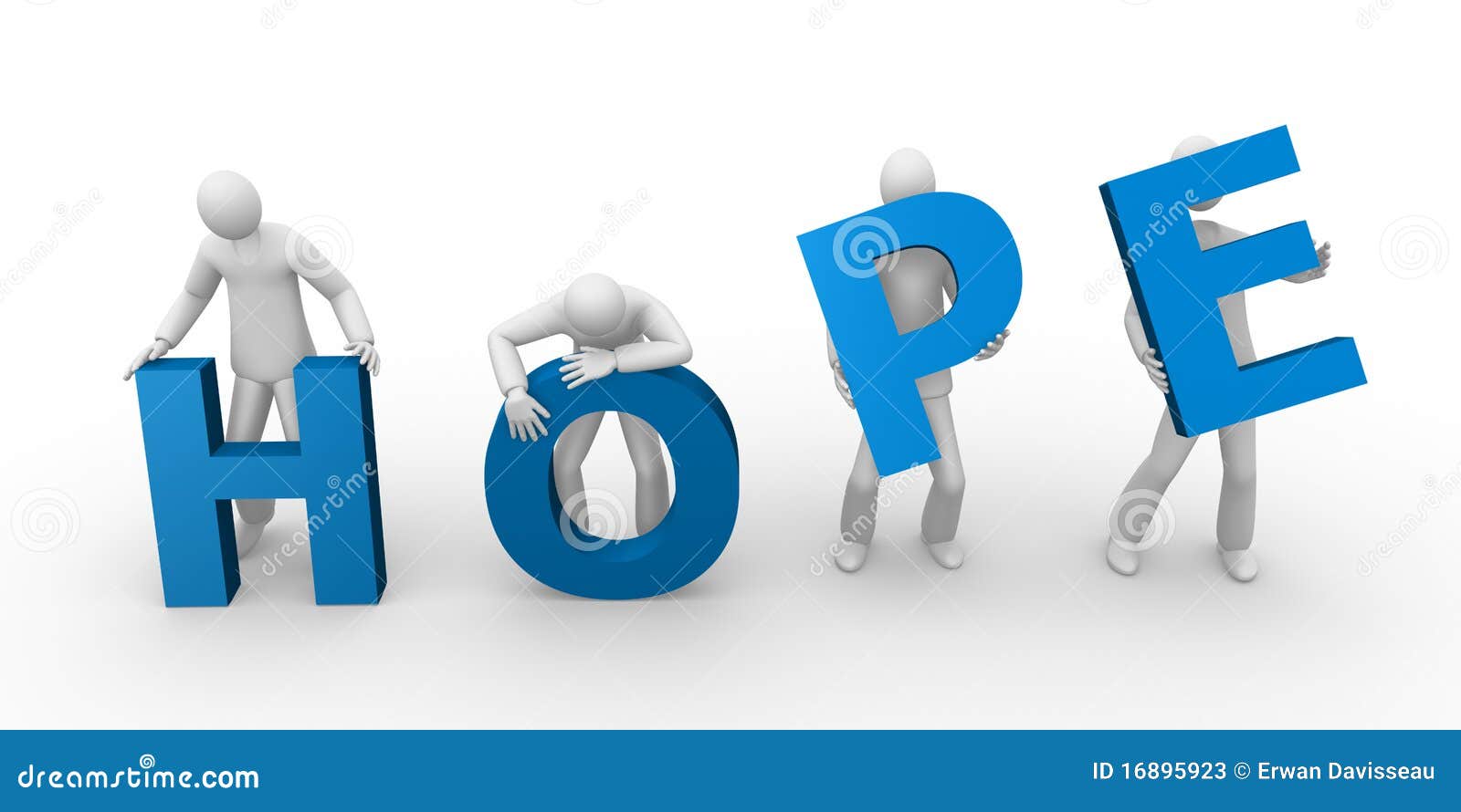 Hope text holding by men stock illustration. Illustration of heavy ...