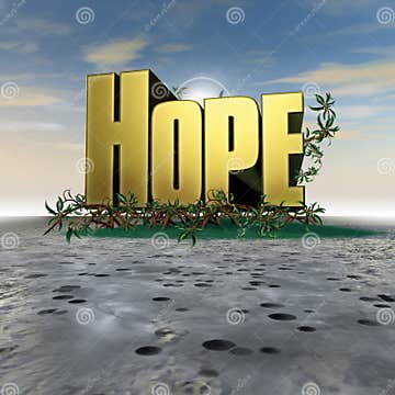 Hope text with roots stock illustration. Illustration of text - 51020280