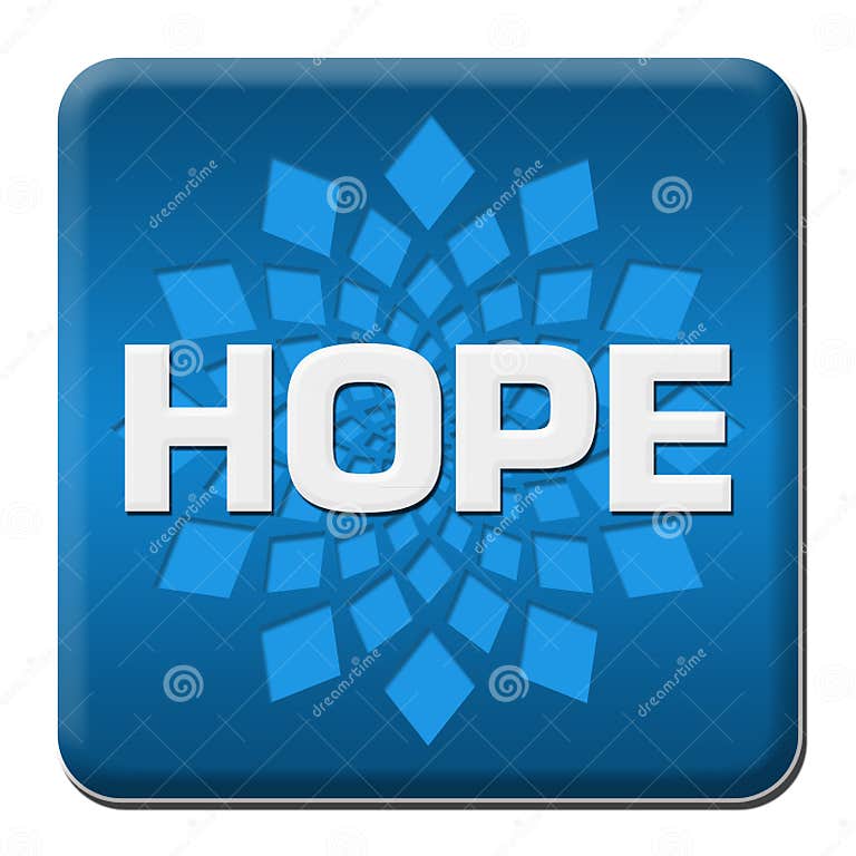 Hope Blue Rounded Square with Element Stock Illustration - Illustration ...