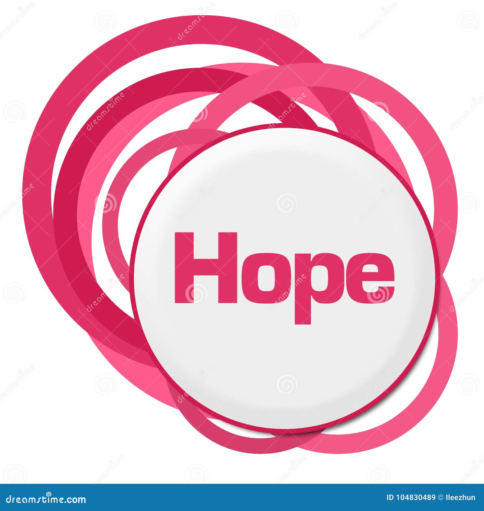 Hope Random Pink Rings stock illustration. Illustration of think ...