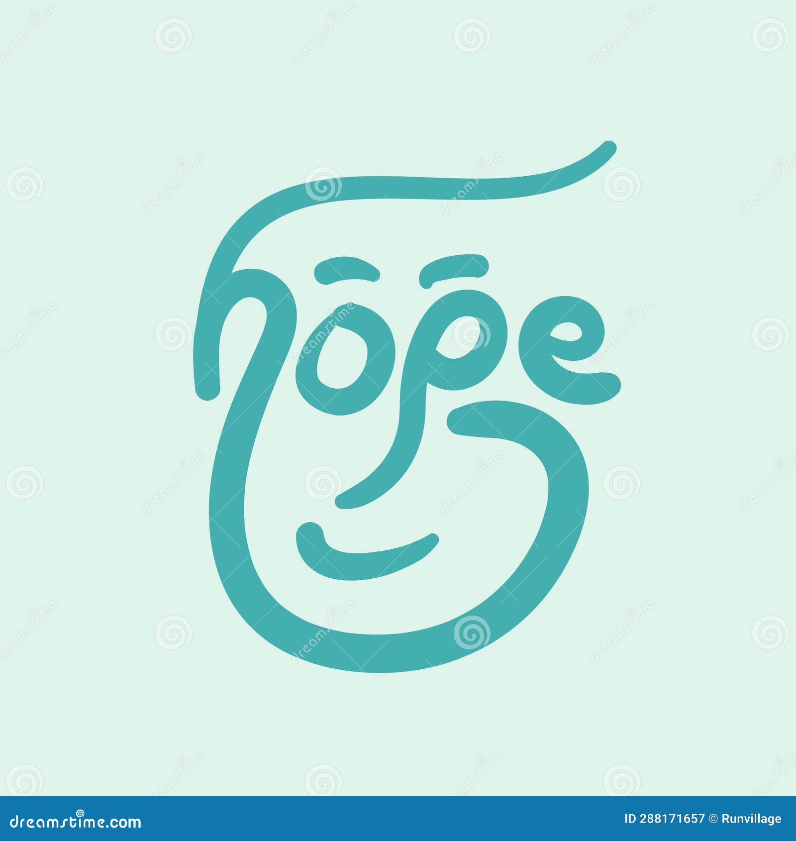 Hope - Typography Design about Hope Concept Stock Illustration ...