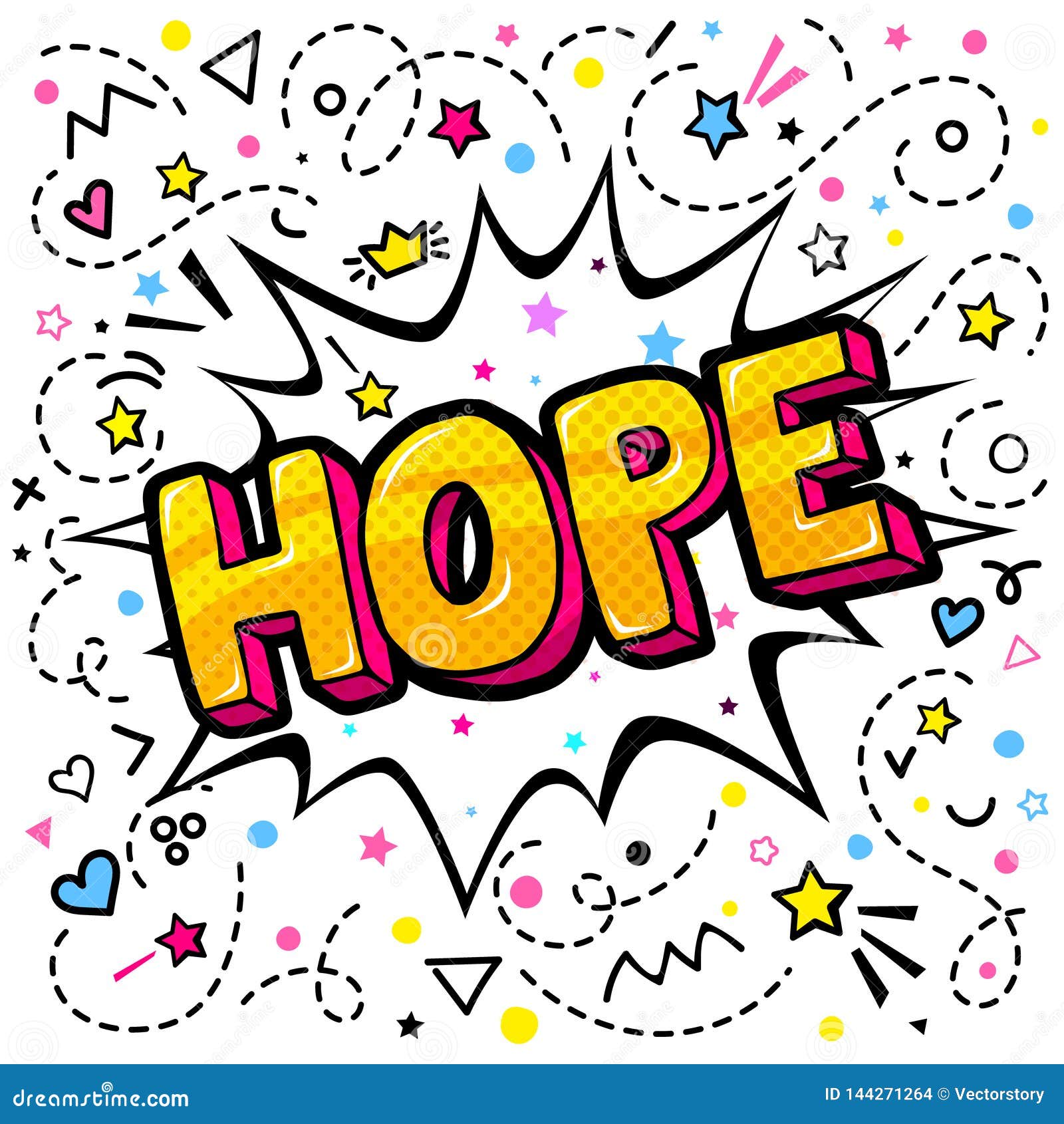 Hope Comic Word Vector Illustration | CartoonDealer.com #82580198