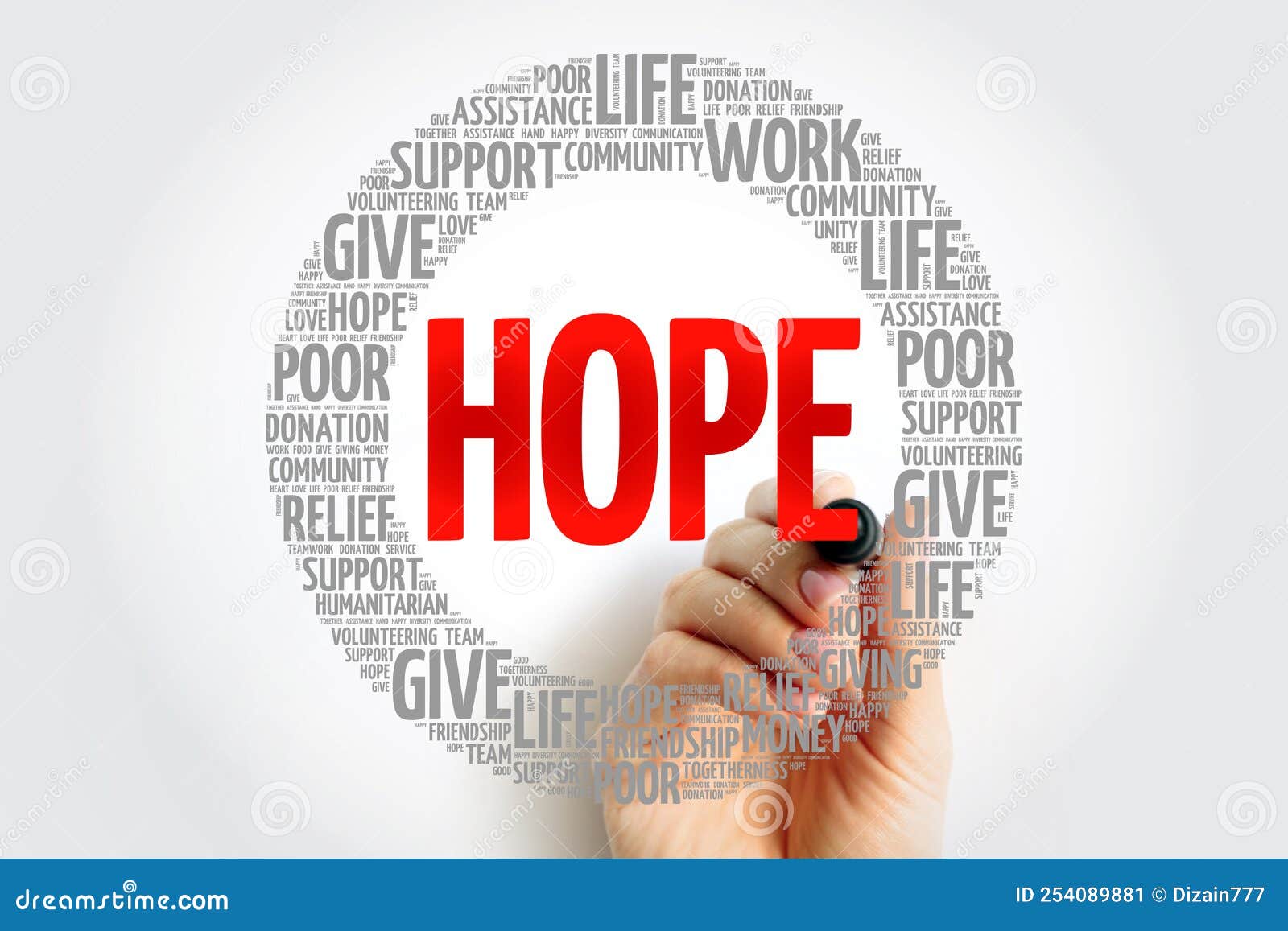 HOPE Word Cloud Collage, Concept Background Stock Image - Image of ...