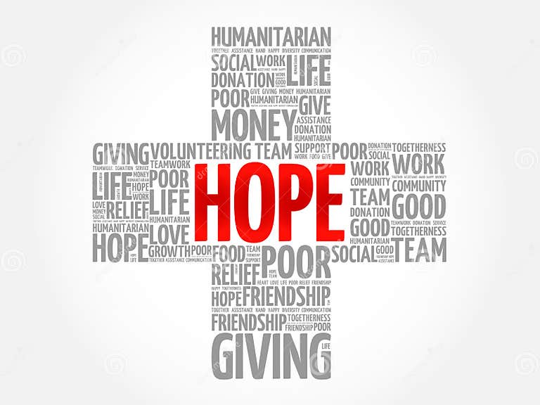 HOPE word cloud collage stock illustration. Illustration of holding ...
