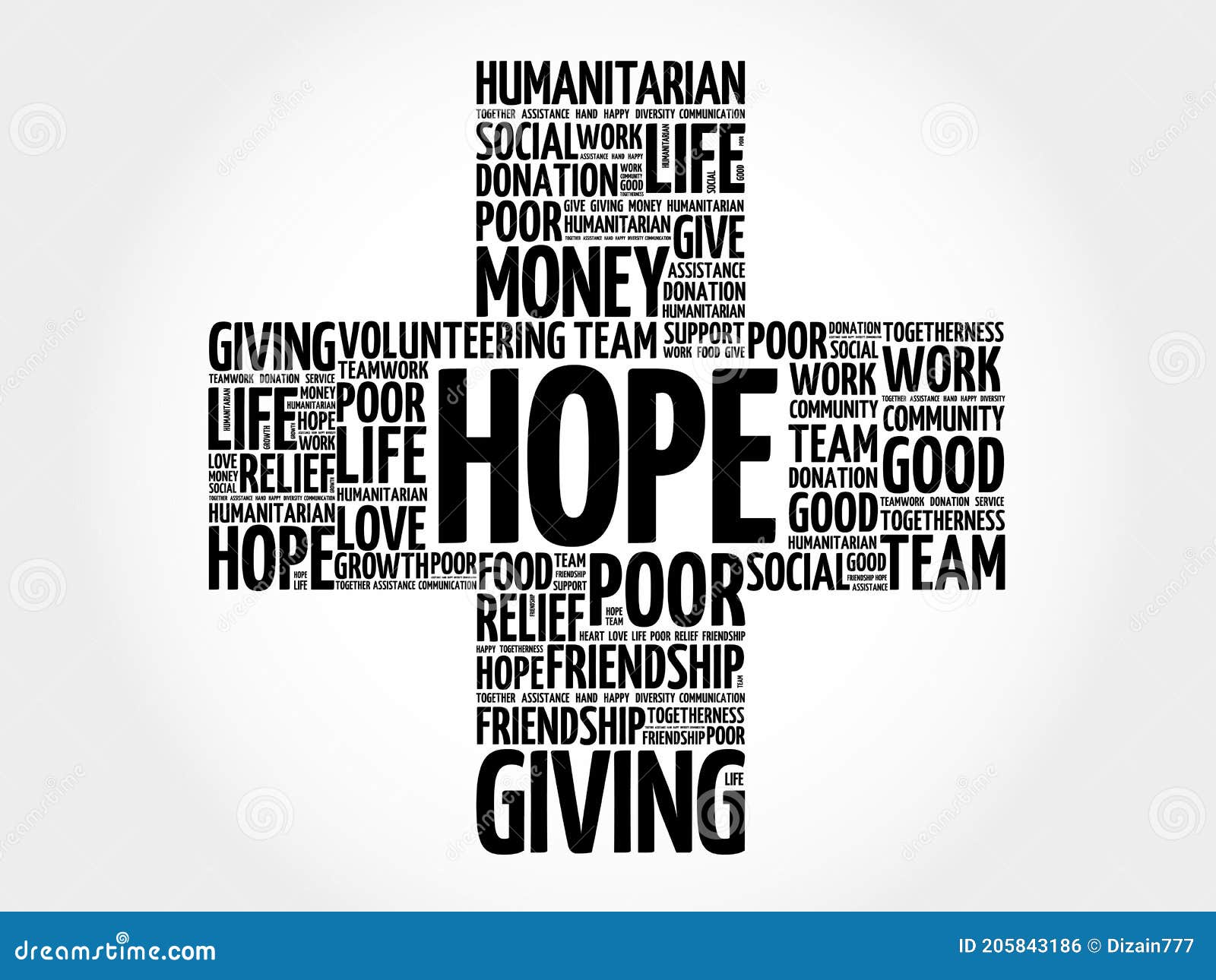 HOPE word cloud collage stock illustration. Illustration of cross ...