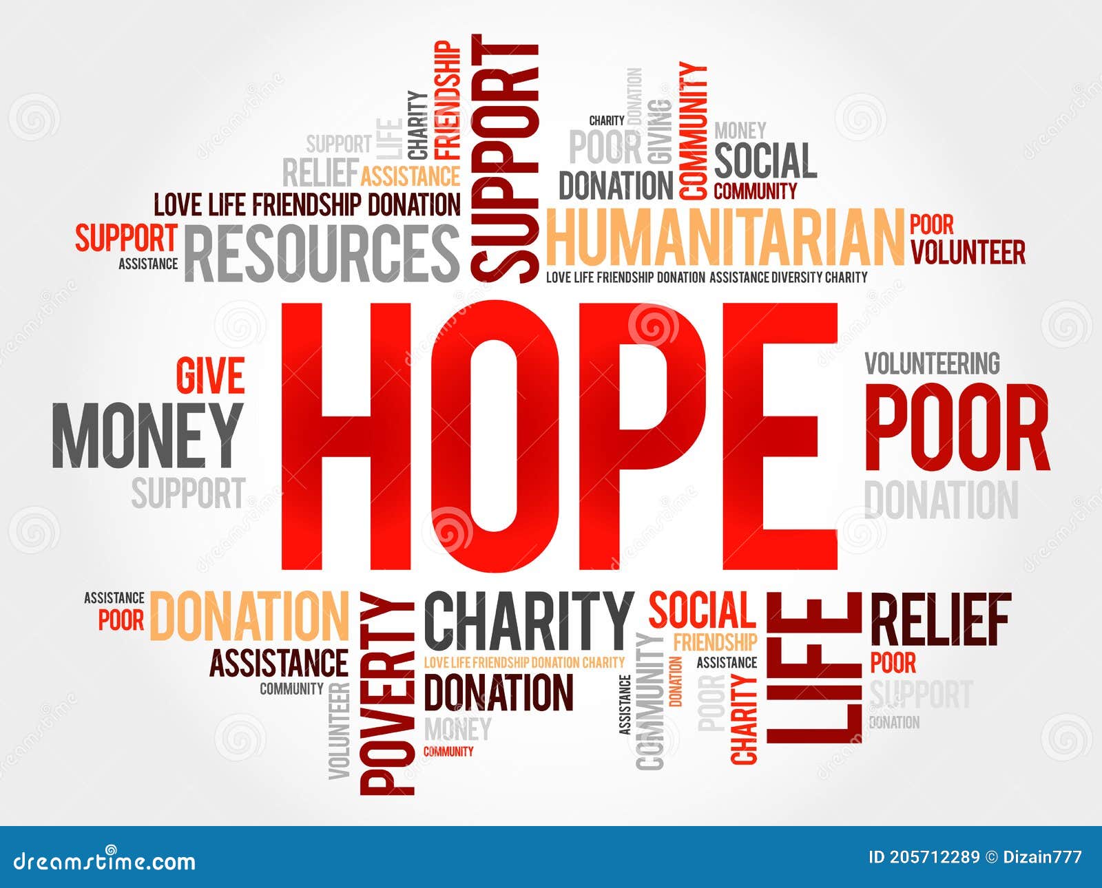 Hope word cloud stock illustration. Illustration of christianity ...