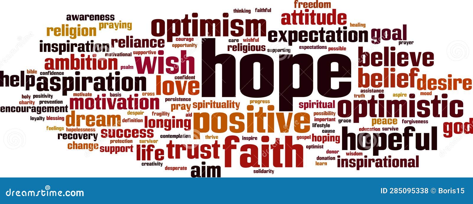 Hope word cloud stock illustration. Illustration of help - 285095338