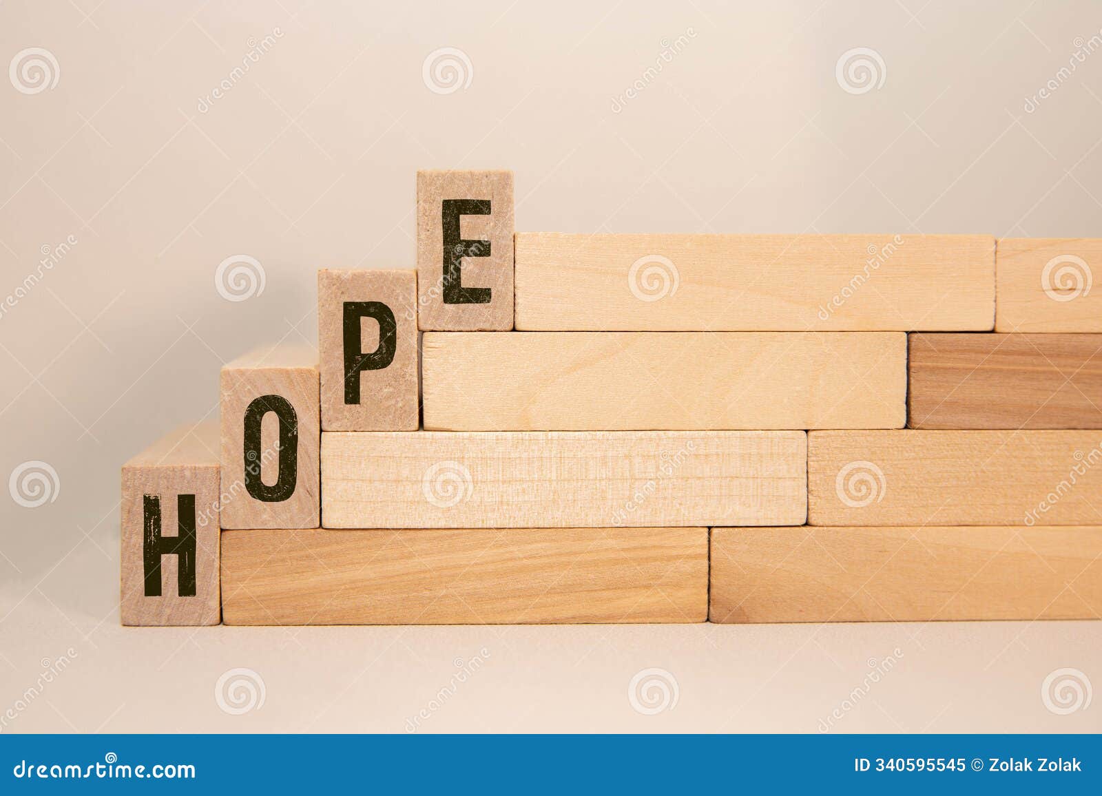 Hope Word Concept. Hope Assembled from Wooden Cubes Stock Image - Image ...