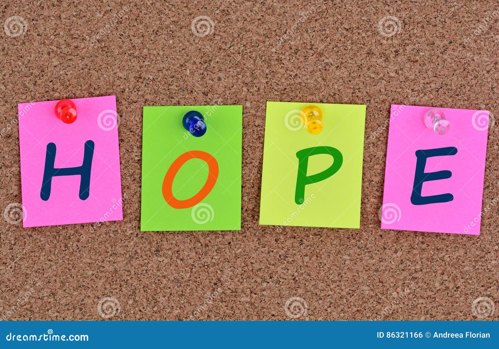Hope word on notes stock photo. Image of message, despair - 86321166