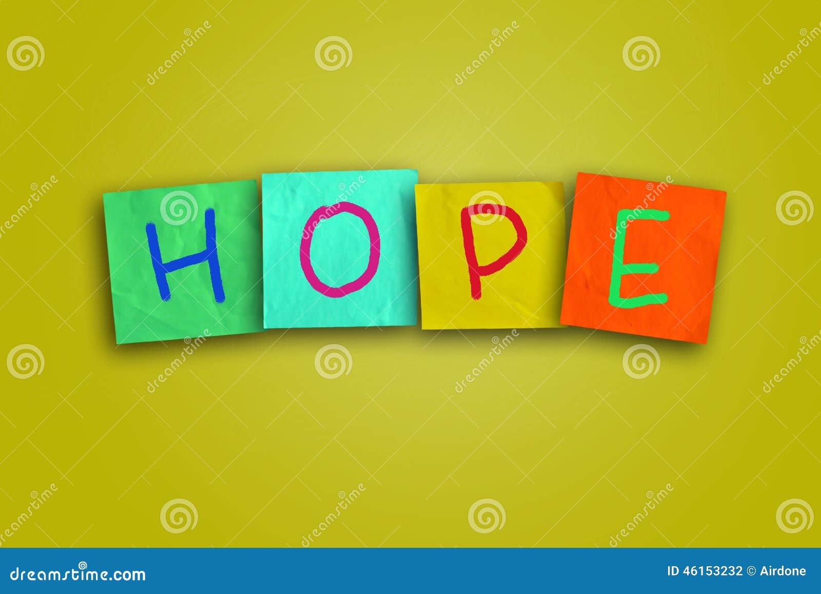 Hope stock photo. Image of life, colorful, memo, concept - 46153232