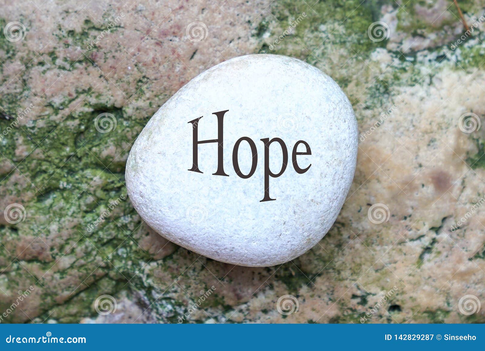 Hope, Words Printed on White Stone Stock Image - Image of calm ...