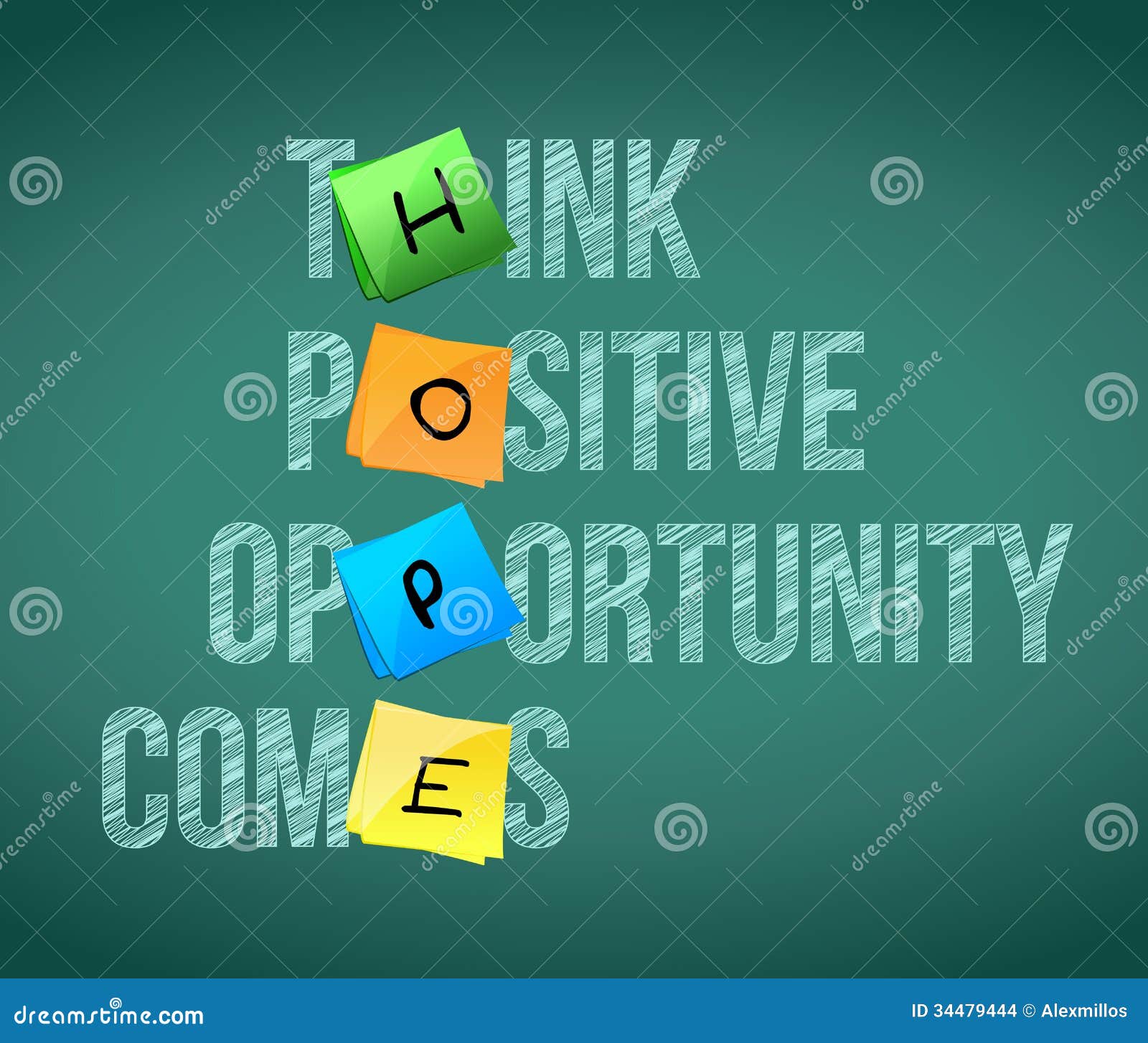 Hope Words Written on a Chalkboard Illustration Stock Illustration ...