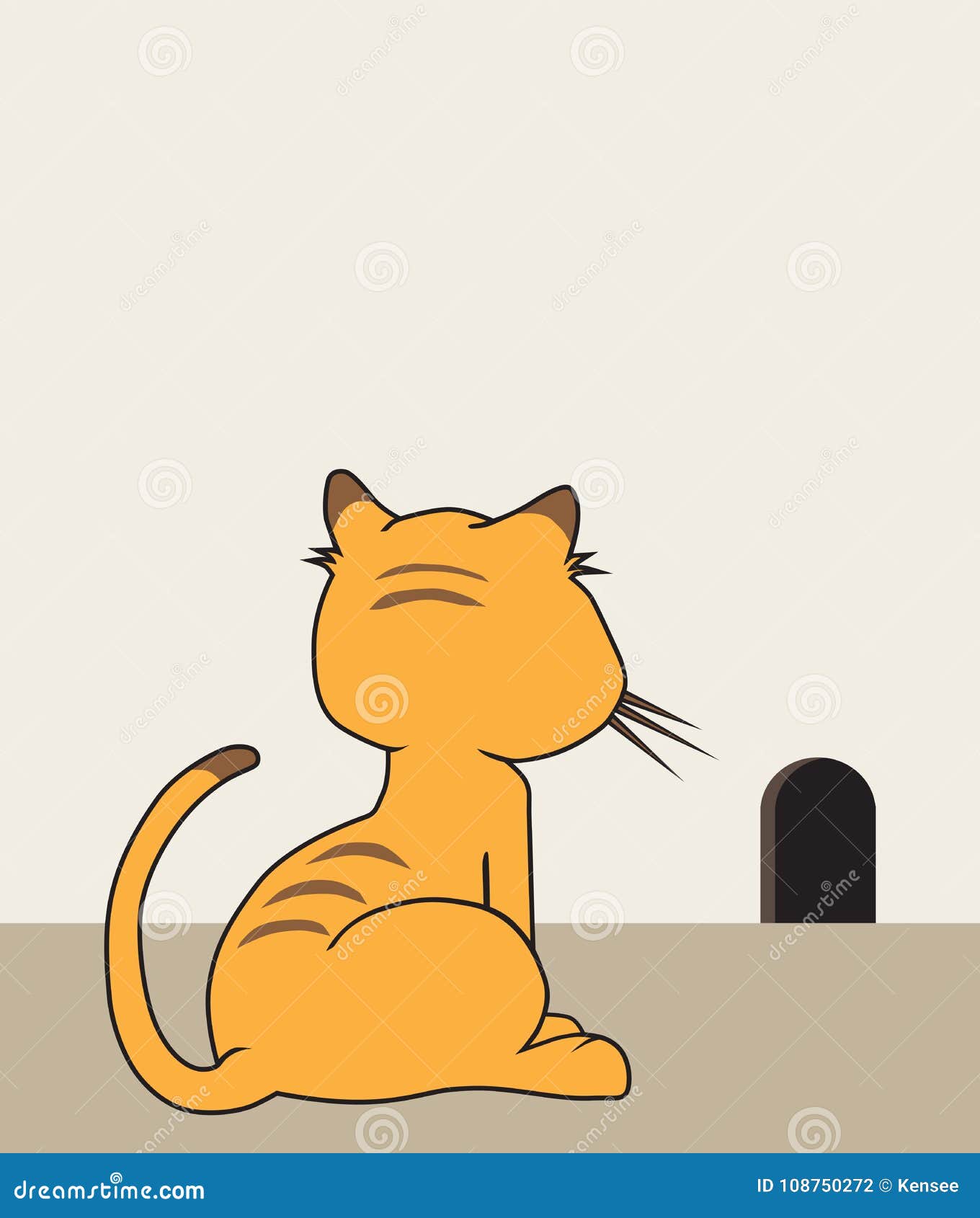 Mouse Hole, Wooden Floor And Wall Vector Illustration | CartoonDealer ...