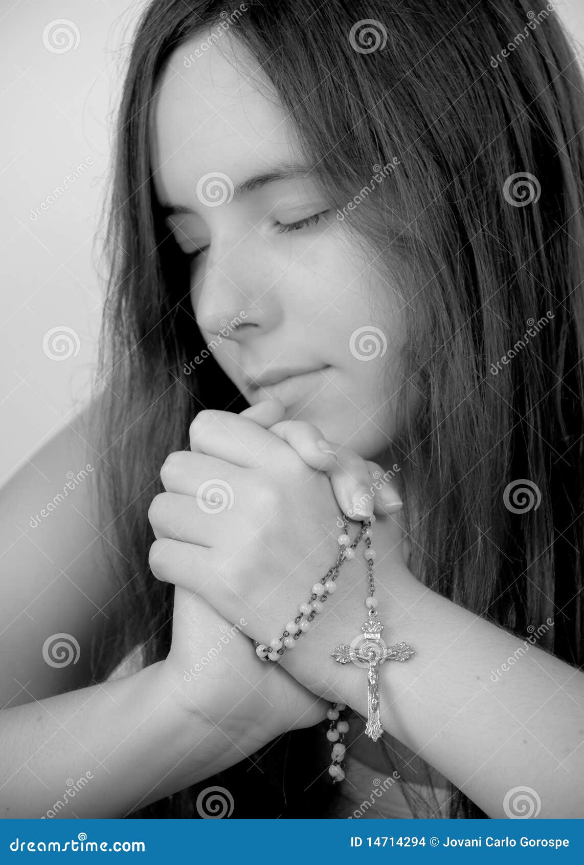 In Hopeful Prayer stock photo. Image of emotion, eyes - 14714294