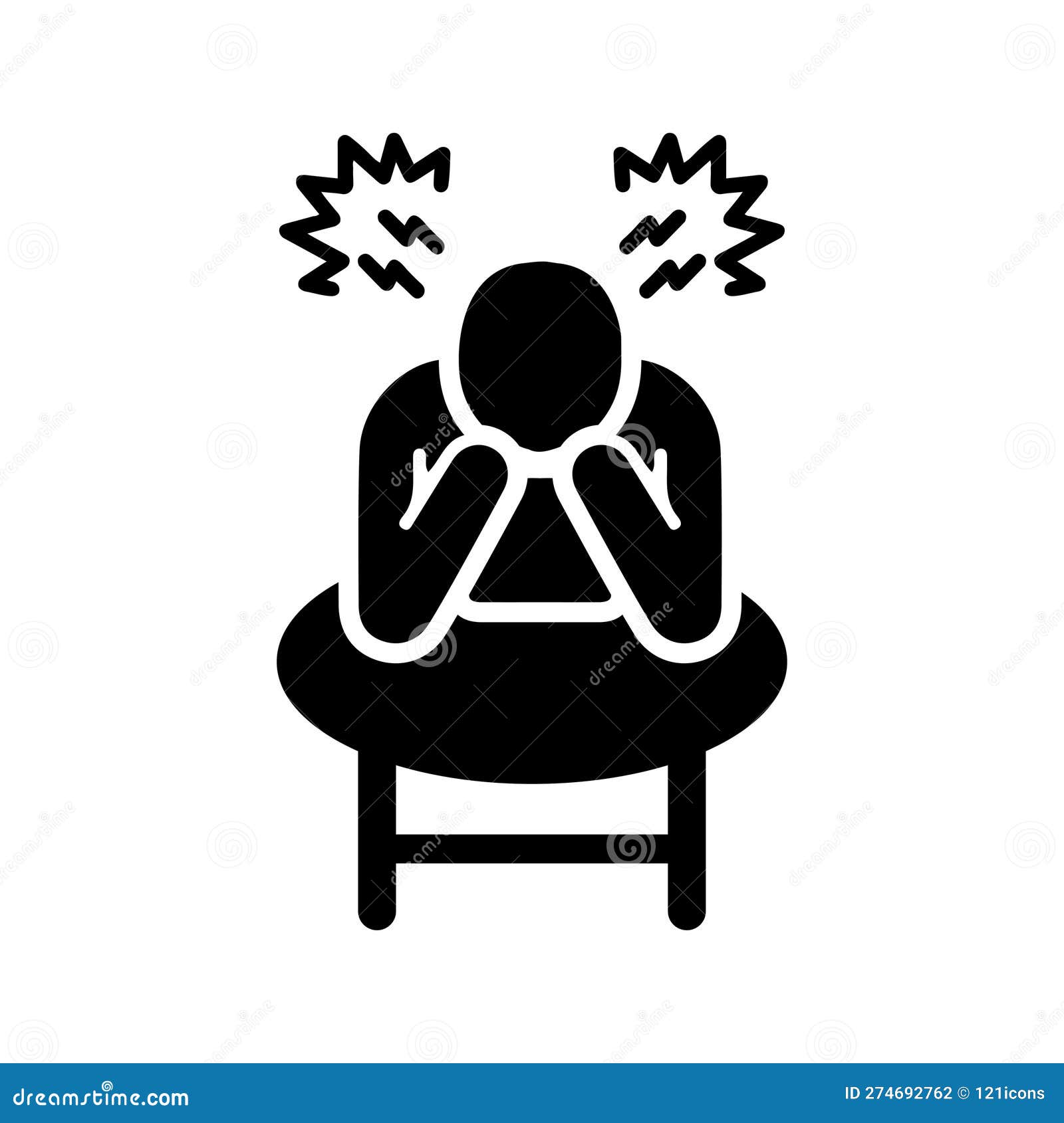 Hopeless, despair icon stock illustration. Illustration of emotion ...