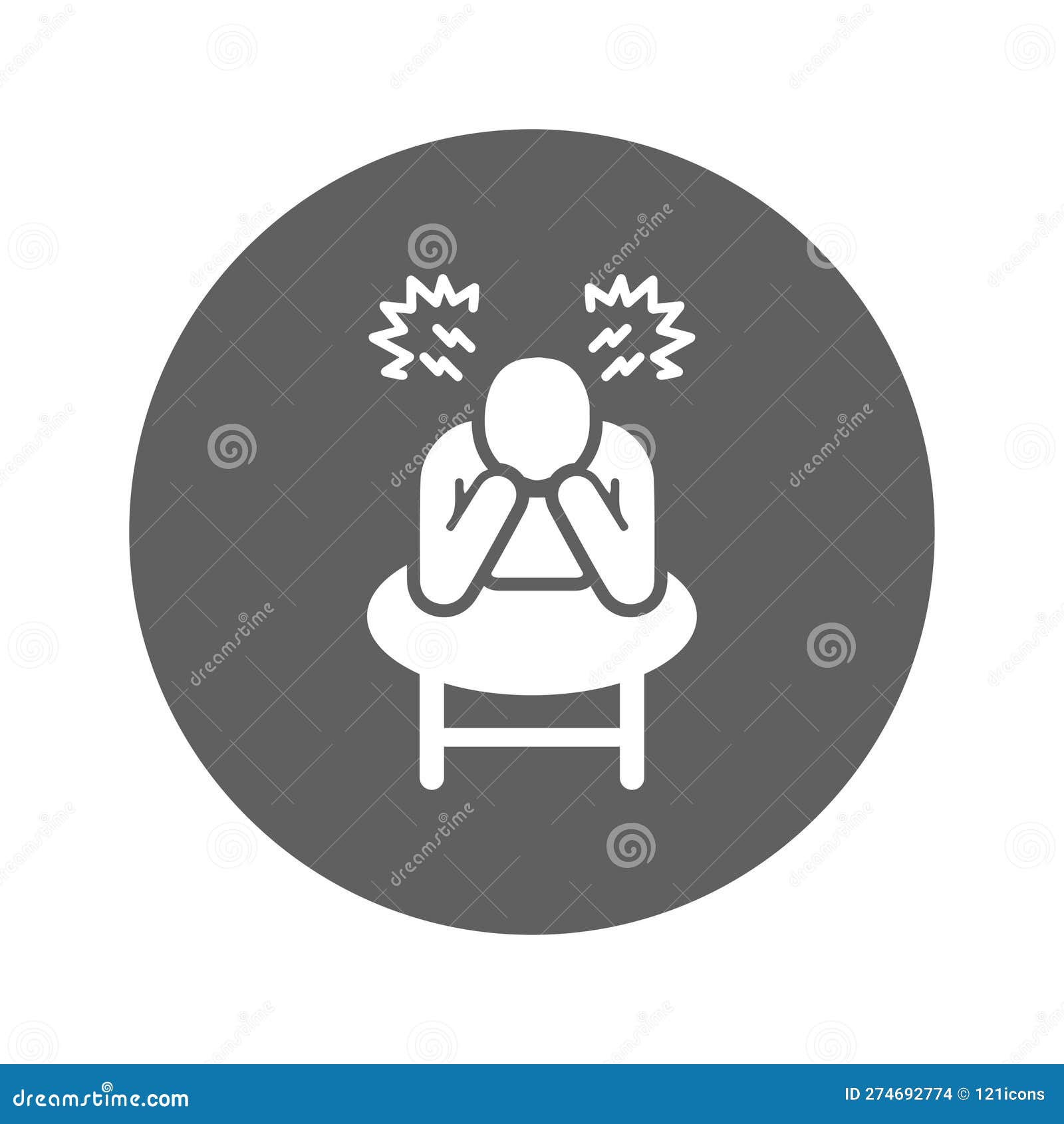 Hopeless, despair icon stock illustration. Illustration of pain - 274692774