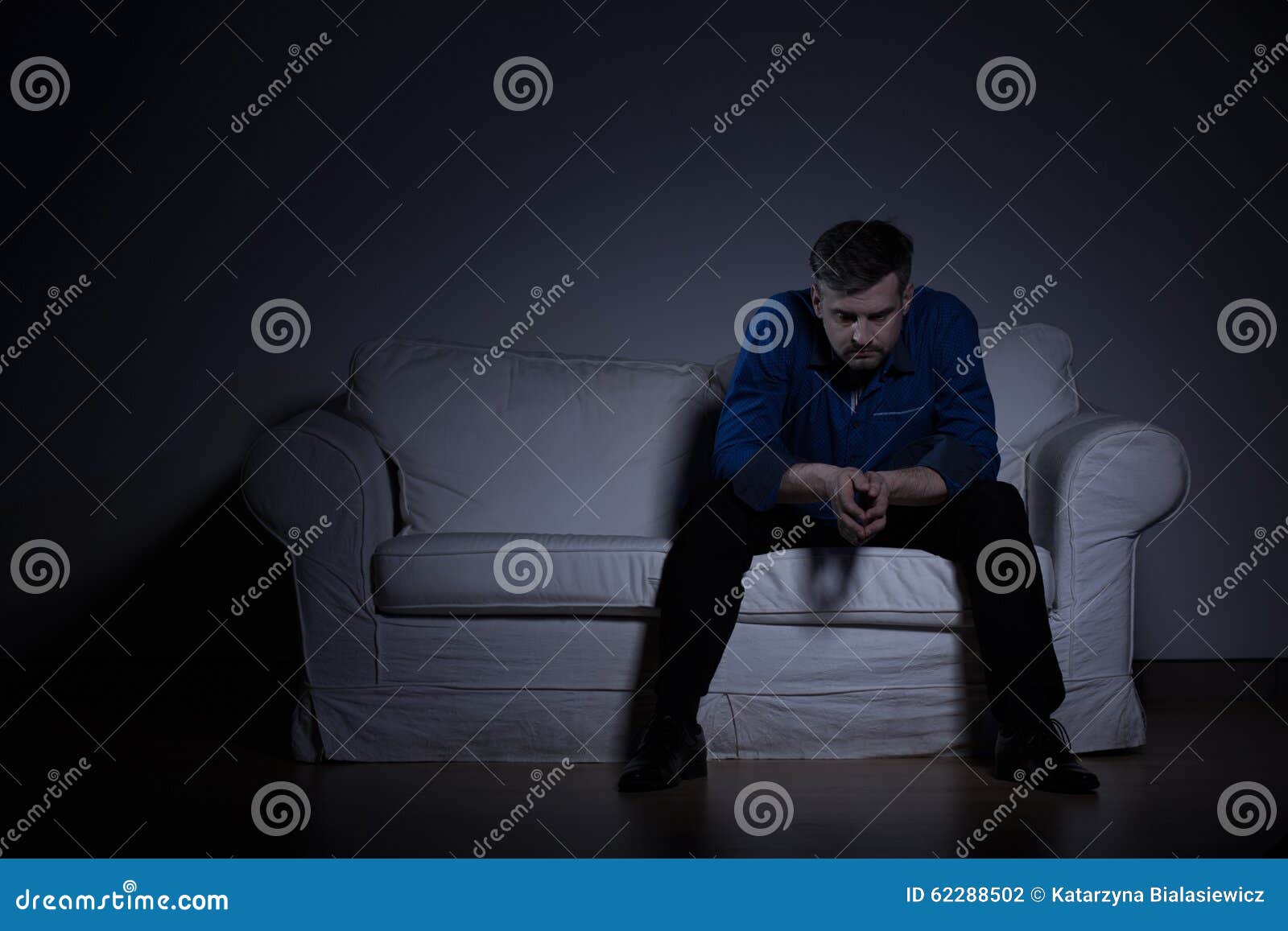 Hopeless Man Thinking About Life And Health Problems On Rainy Day ...