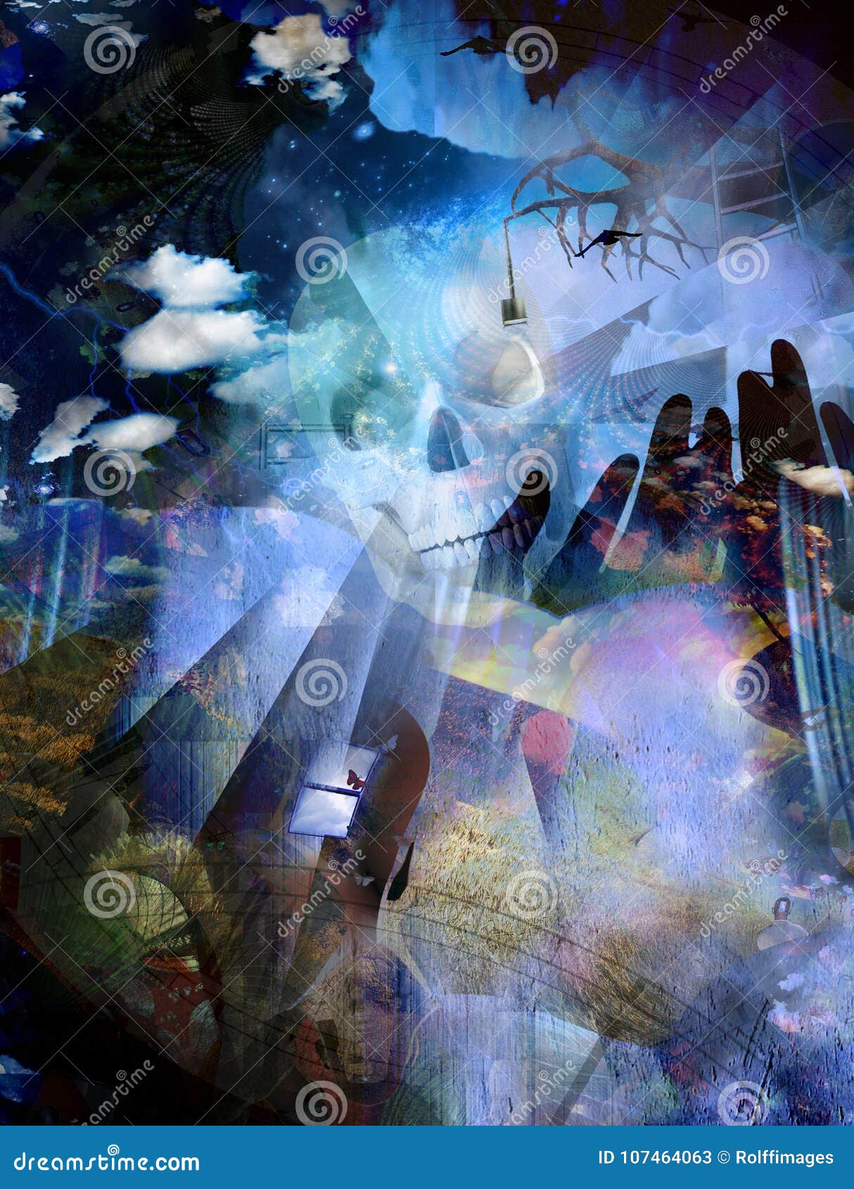 Skull Human, Magic Symbol, Anatomically Organ Body Part. Vector ...