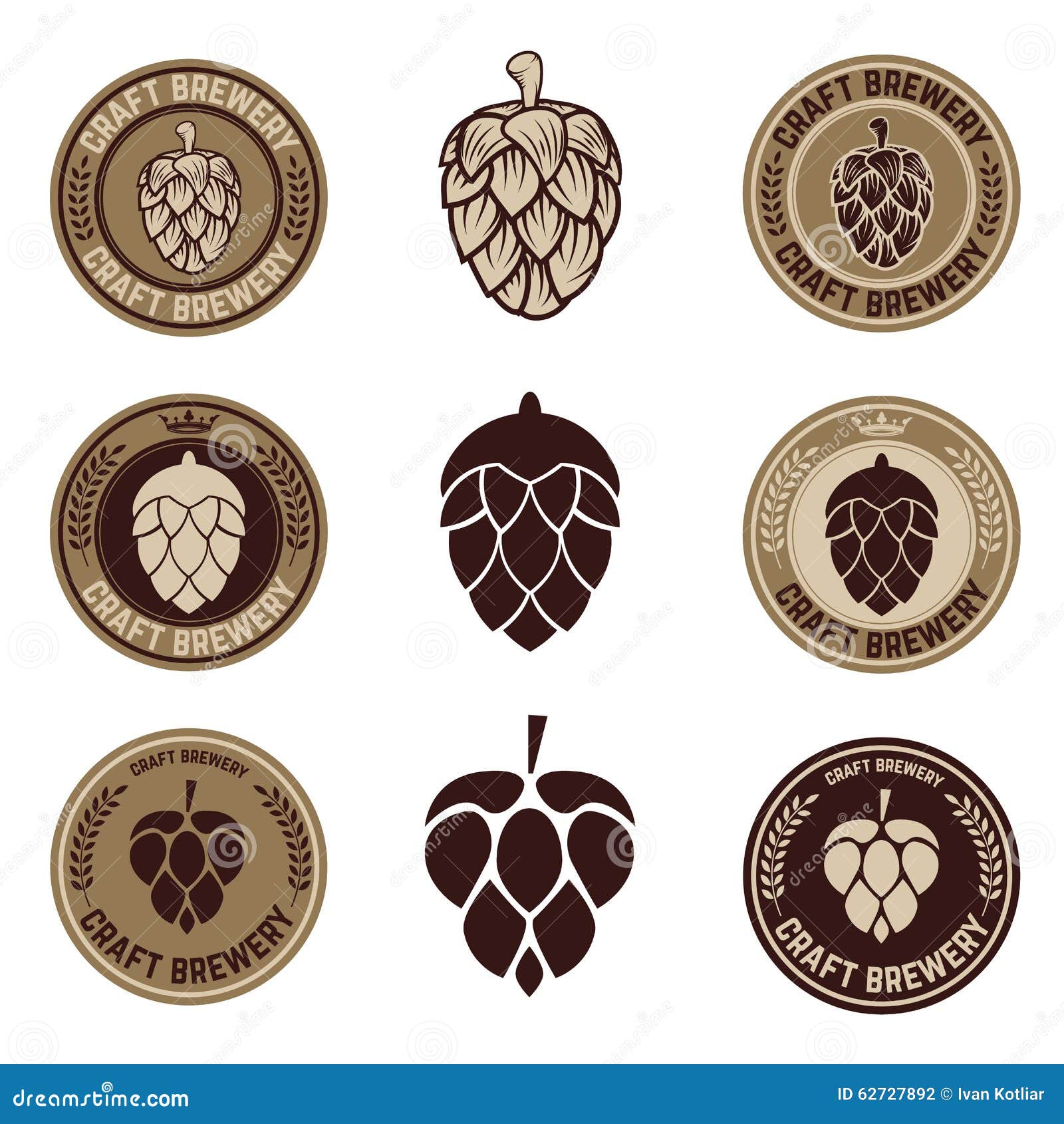 Hopfen vektor abbildung. Illustration von ikone, getreide - 62727892