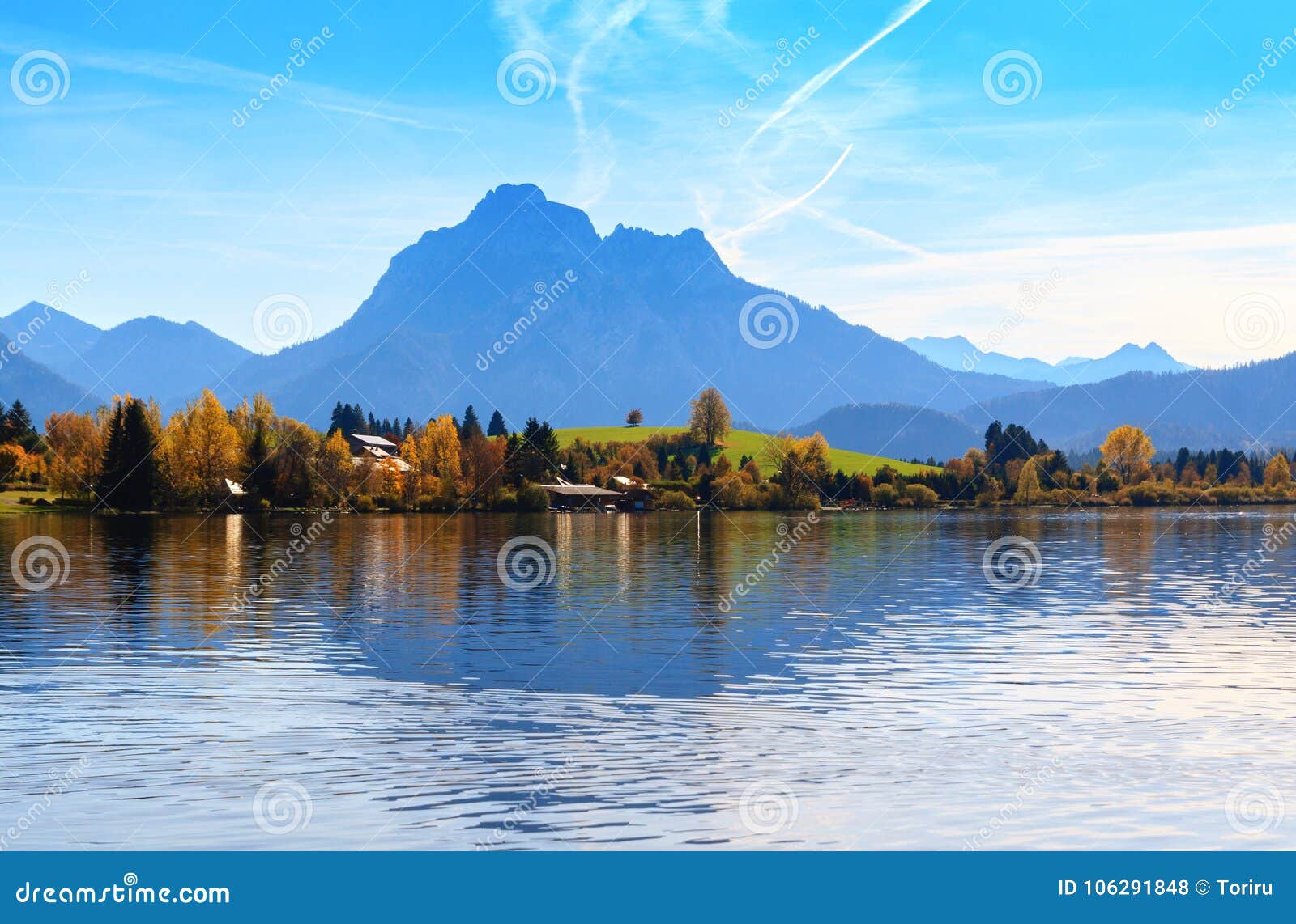 Hopfensee Lake.Bavaria, Germany Stock Photo - Image of blue, hiking ...