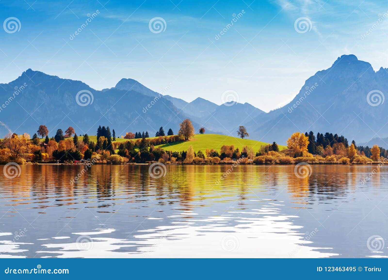 Hopfensee Lake.Bavaria, Germany Stock Image - Image of boat, hopfensee ...