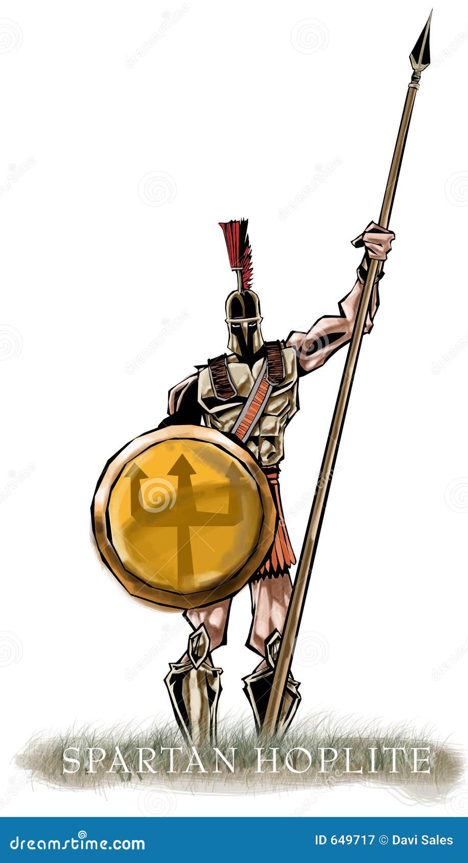 Hoplite stock illustration. Illustration of helmet, warrior - 649717