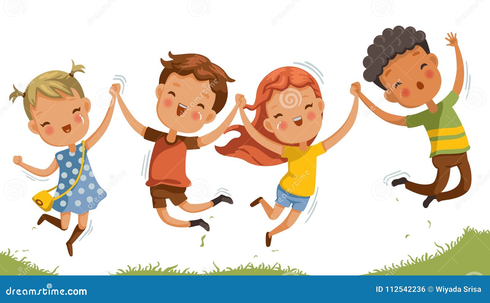 Hoppa för barn vektor illustrationer. Illustration av isolerat - 112542236