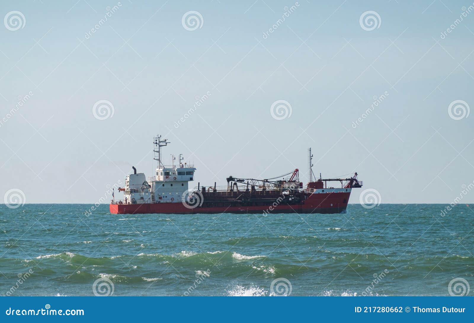 Hopper dredger ship stock photo. Image of ocean, hopper - 217280662