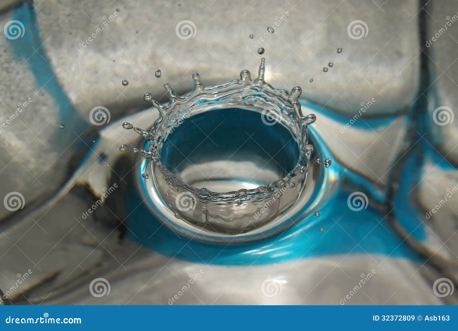 Hopper from Falling Drops of Water Stock Image - Image of physical ...