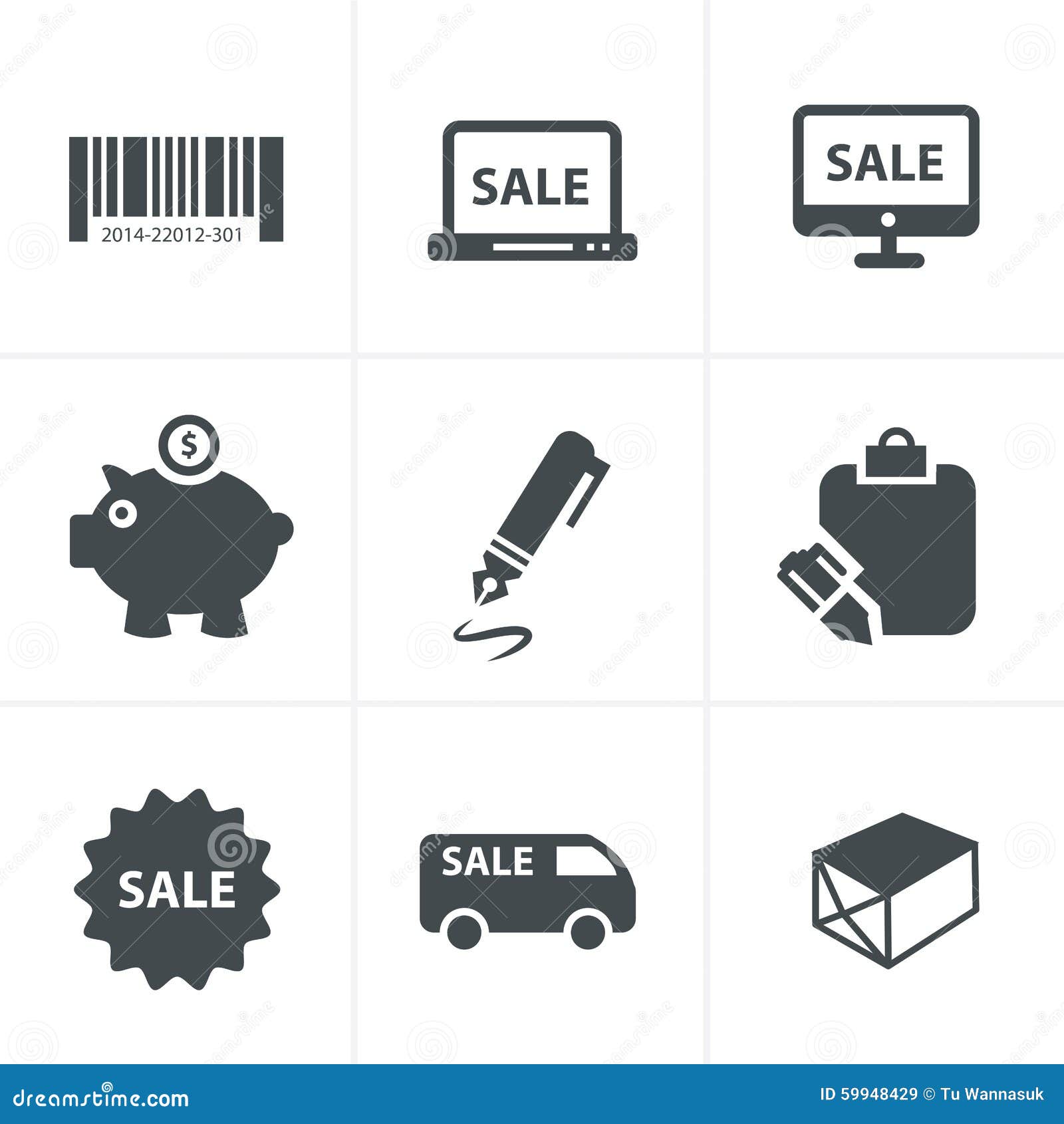 Hopping icons Vector stock illustration. Illustration of coupon - 59948429