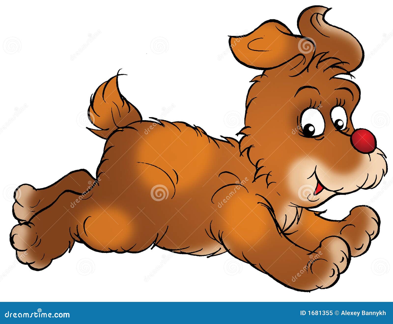 Hopping Puppy stock illustration. Illustration of childhood - 1681355