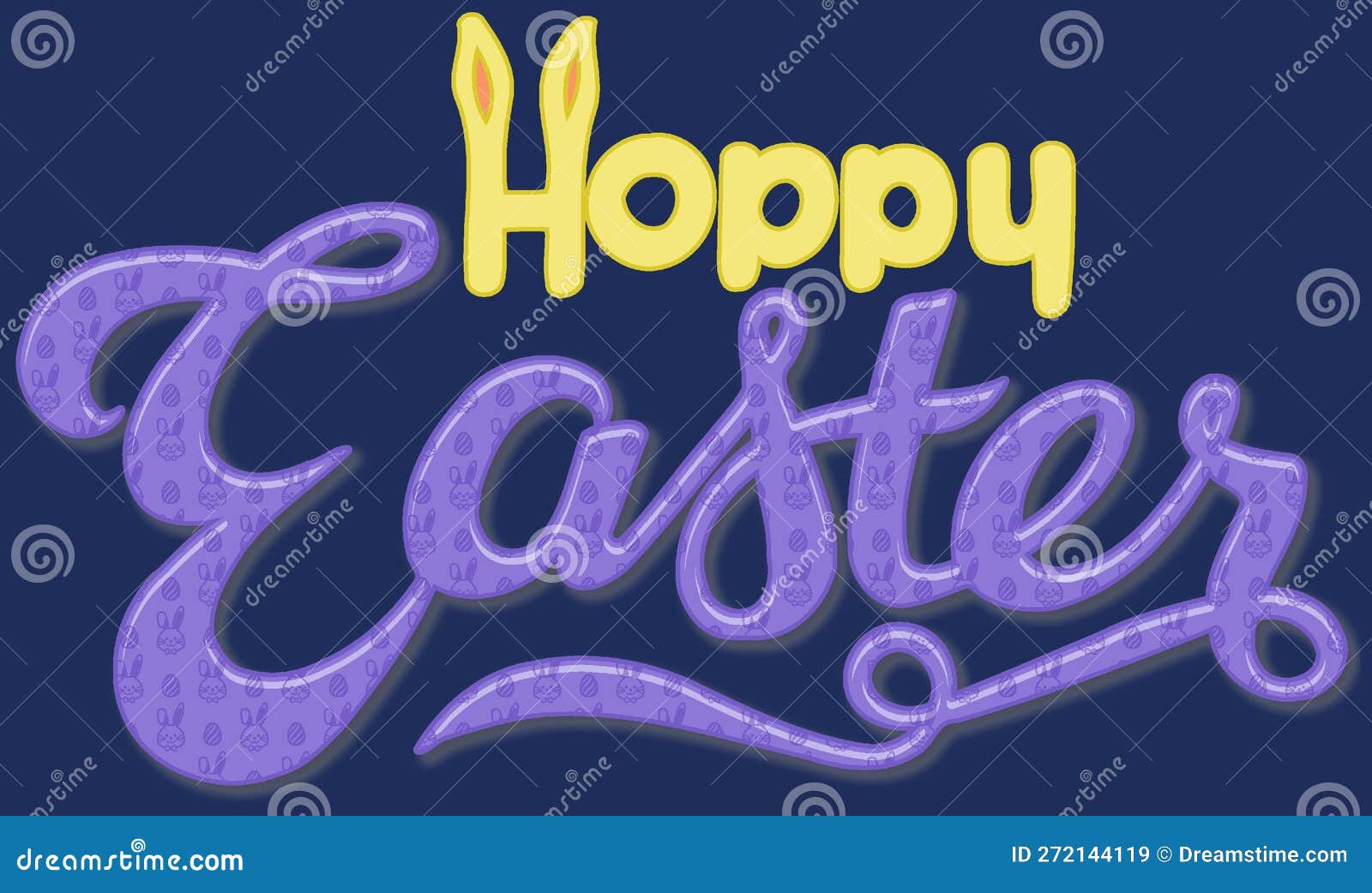 Hoppy easter sign design stock vector. Illustration of happy - 272144119