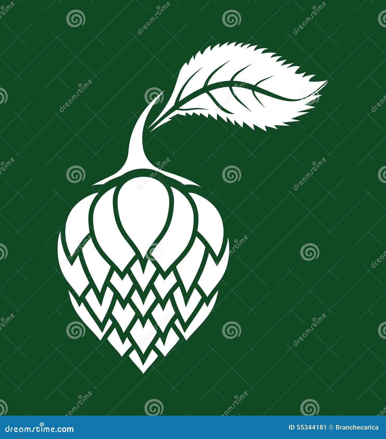 Hops icon stock illustration. Illustration of herb, icon - 55344181