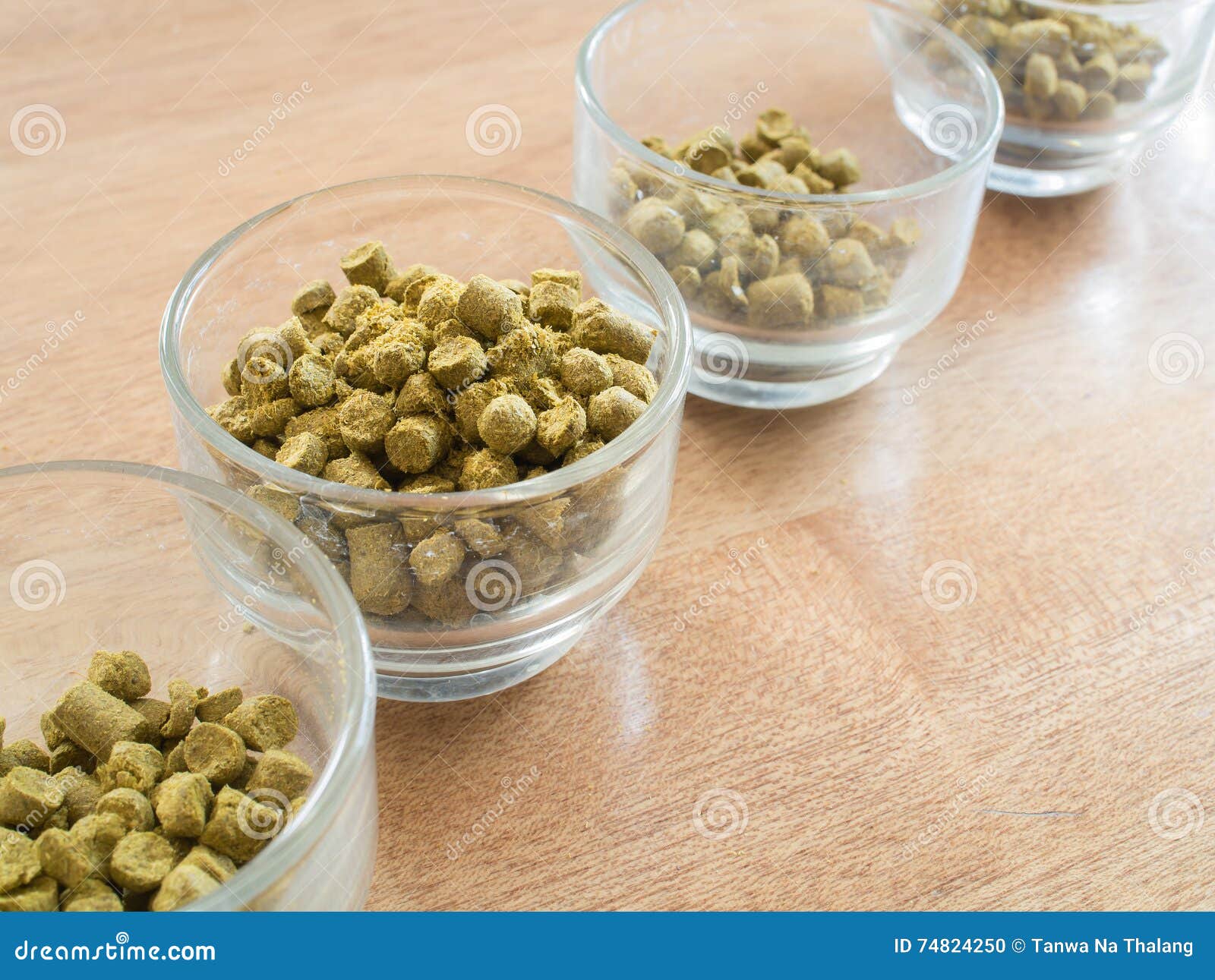 Hops Pellets in Glass Cup for Brewing Beer - Beer Ingredient Stock ...
