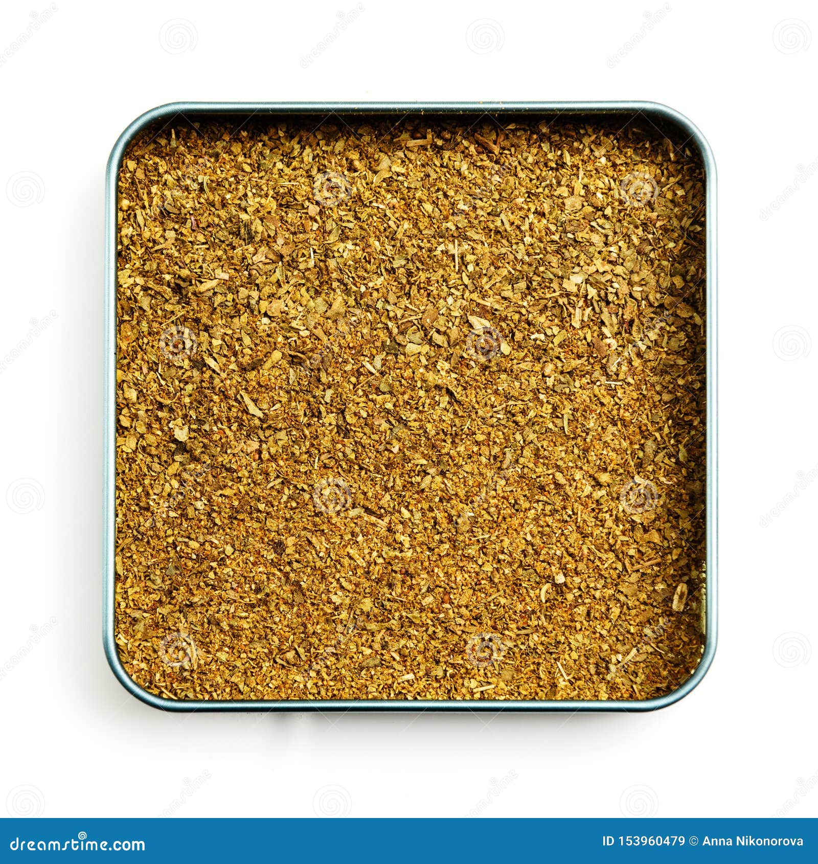 Hops-suneli Seasoning on White Background - Top View Stock Image ...