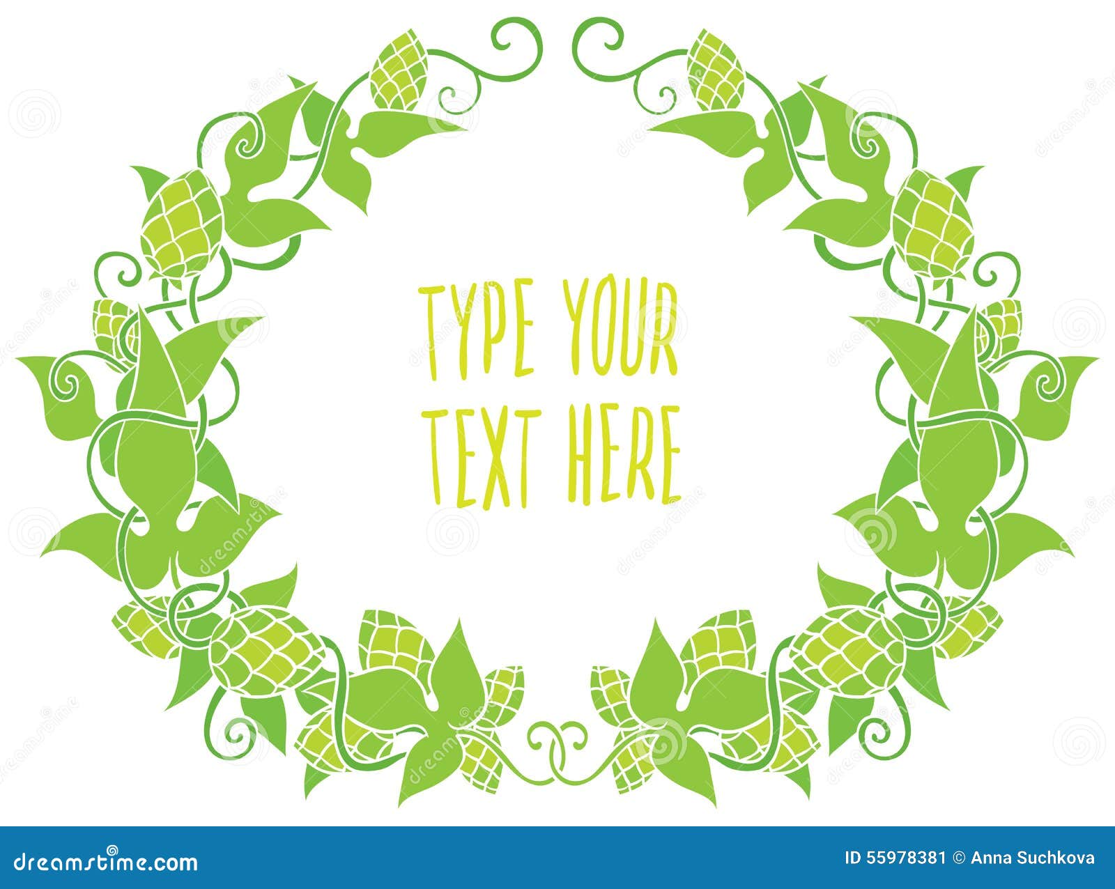 Hops Vector Visual Graphic Frame Of Border Stock Vector - Image: 55978381