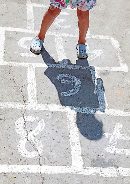 Hopscotch stock image. Image of shadow, leisure, play - 16306511