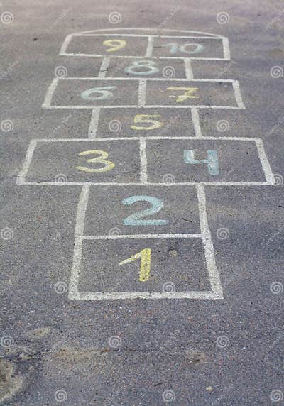 Hopscotch stock photo. Image of outside, chilhood, physical - 5682592