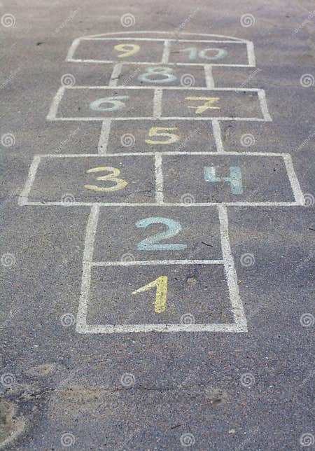 Hopscotch stock photo. Image of outside, chilhood, physical - 5682592