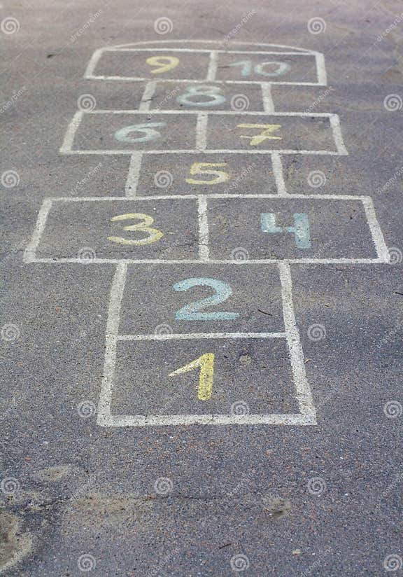 Hopscotch stock photo. Image of outside, chilhood, physical - 5682592