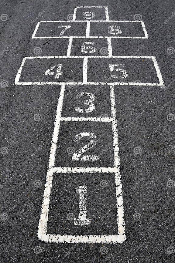 Hopscotch stock photo. Image of count, road, jump, progress - 7647890